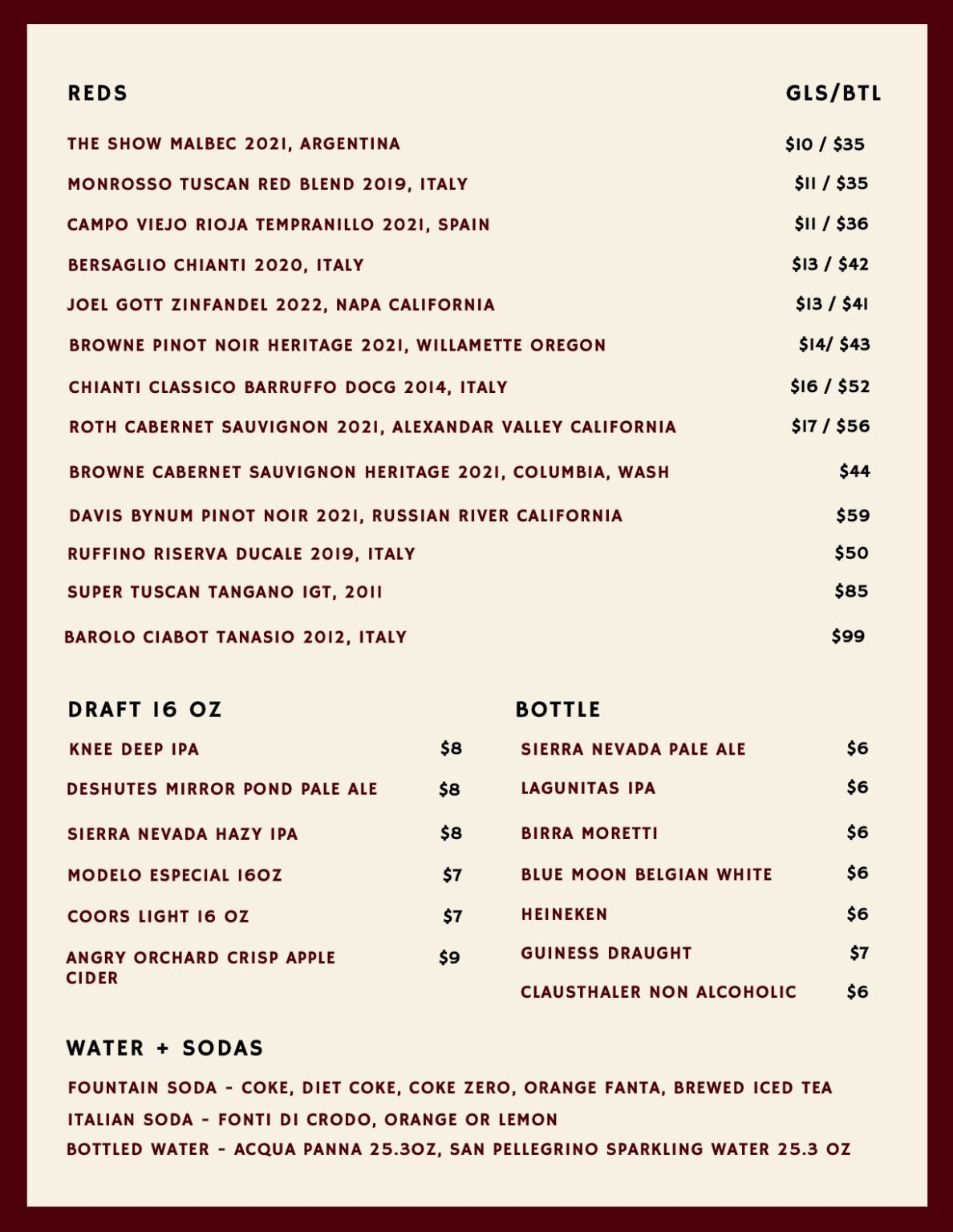 Drinks – Bodega Biondi