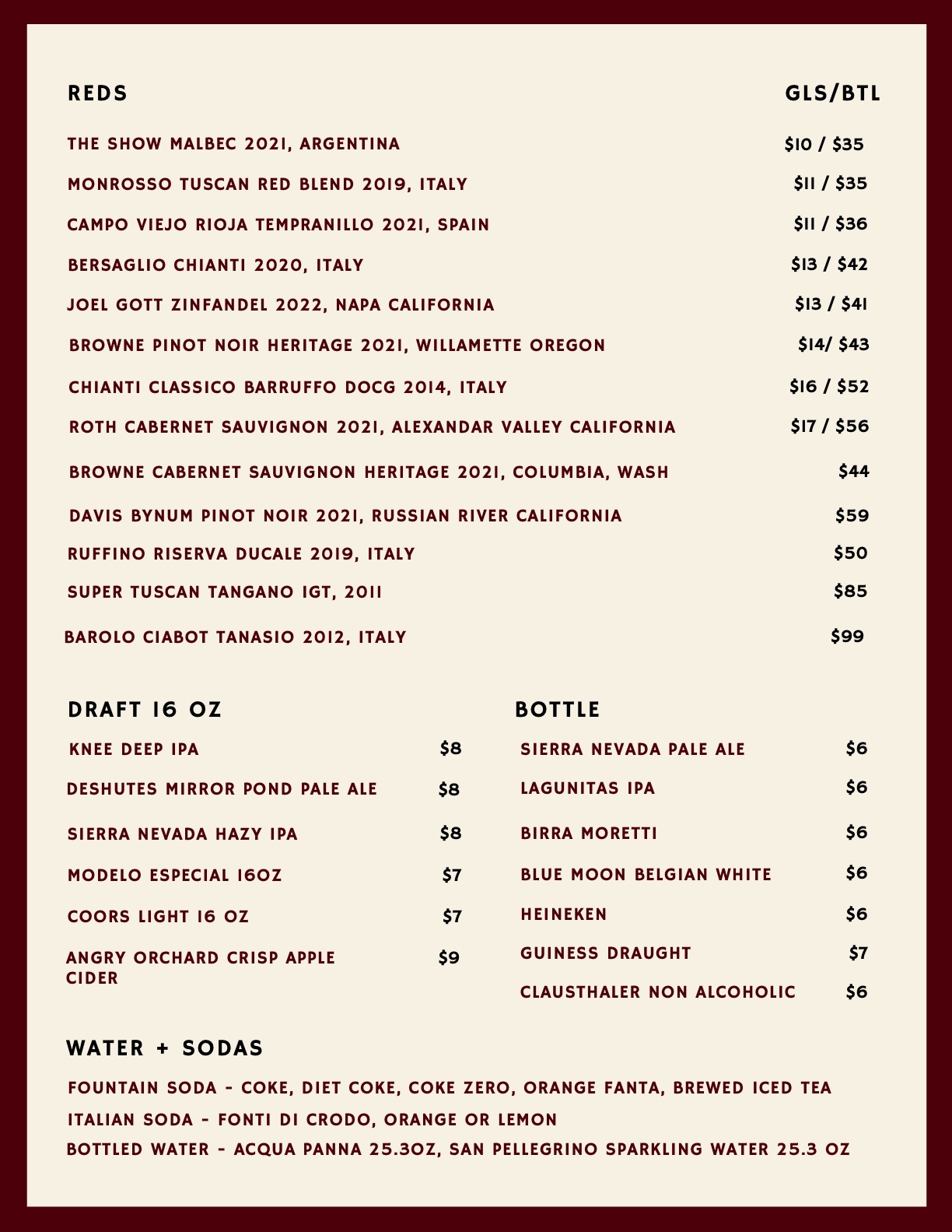 Drinks – Bodega Biondi